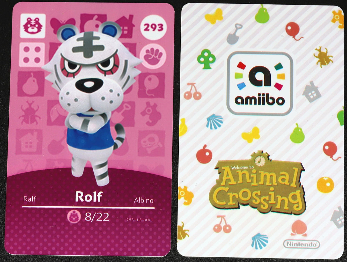 Rolf #293 Animal Crossing Amiibo Card – Villager Cards