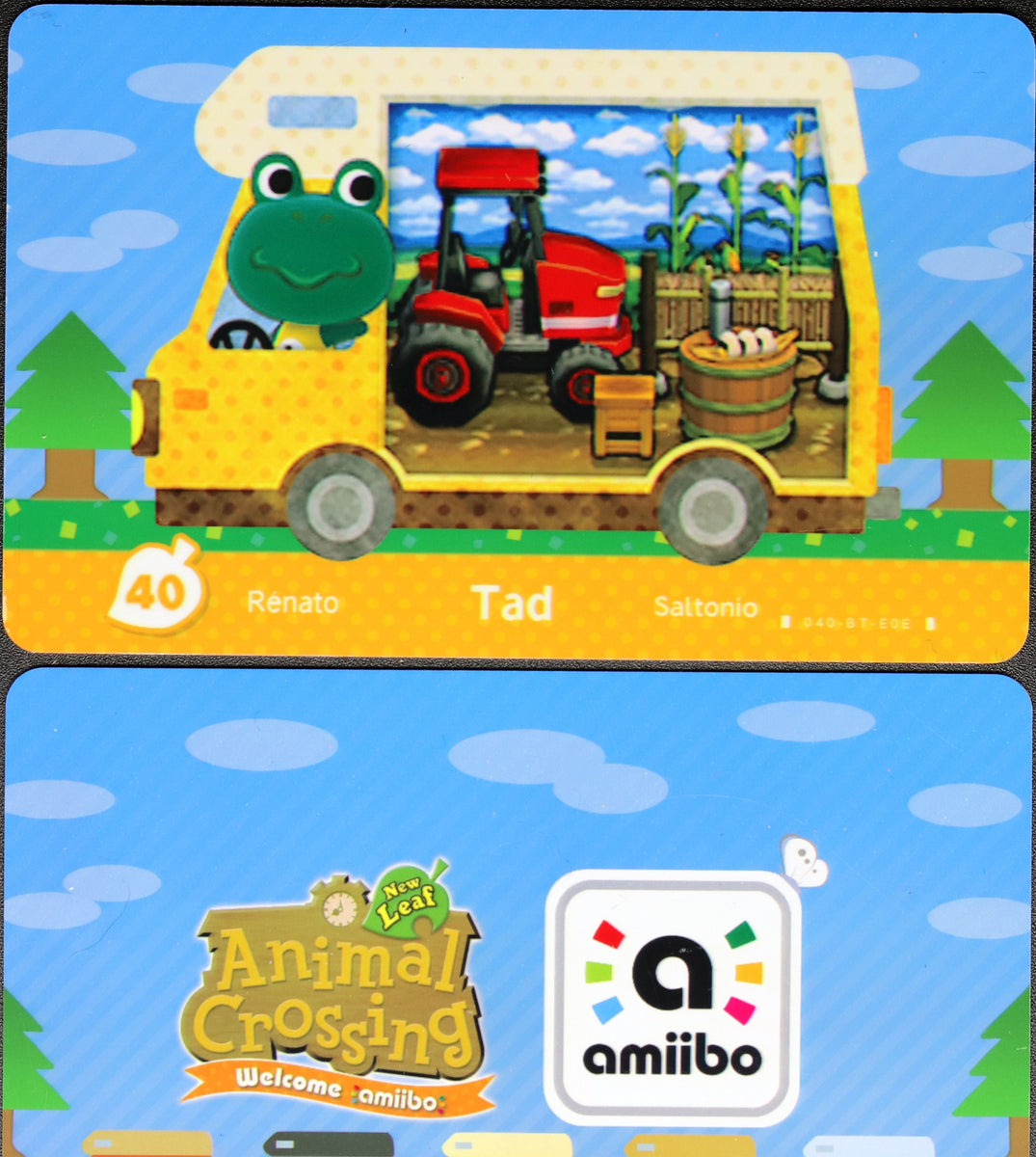Tad - Welcome Series #40 Animal Crossing Amiibo Card – Villager Cards